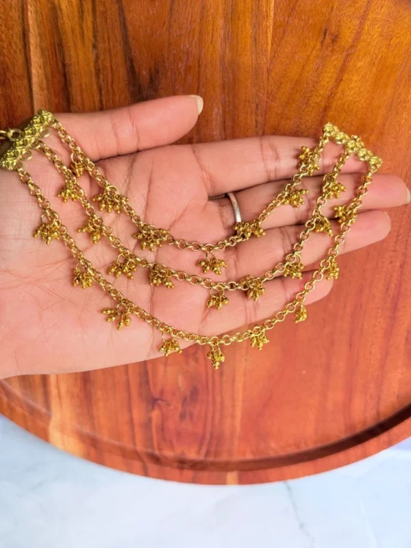 Buy Layered Golden Ear Chains - Subhranika Jewellery
